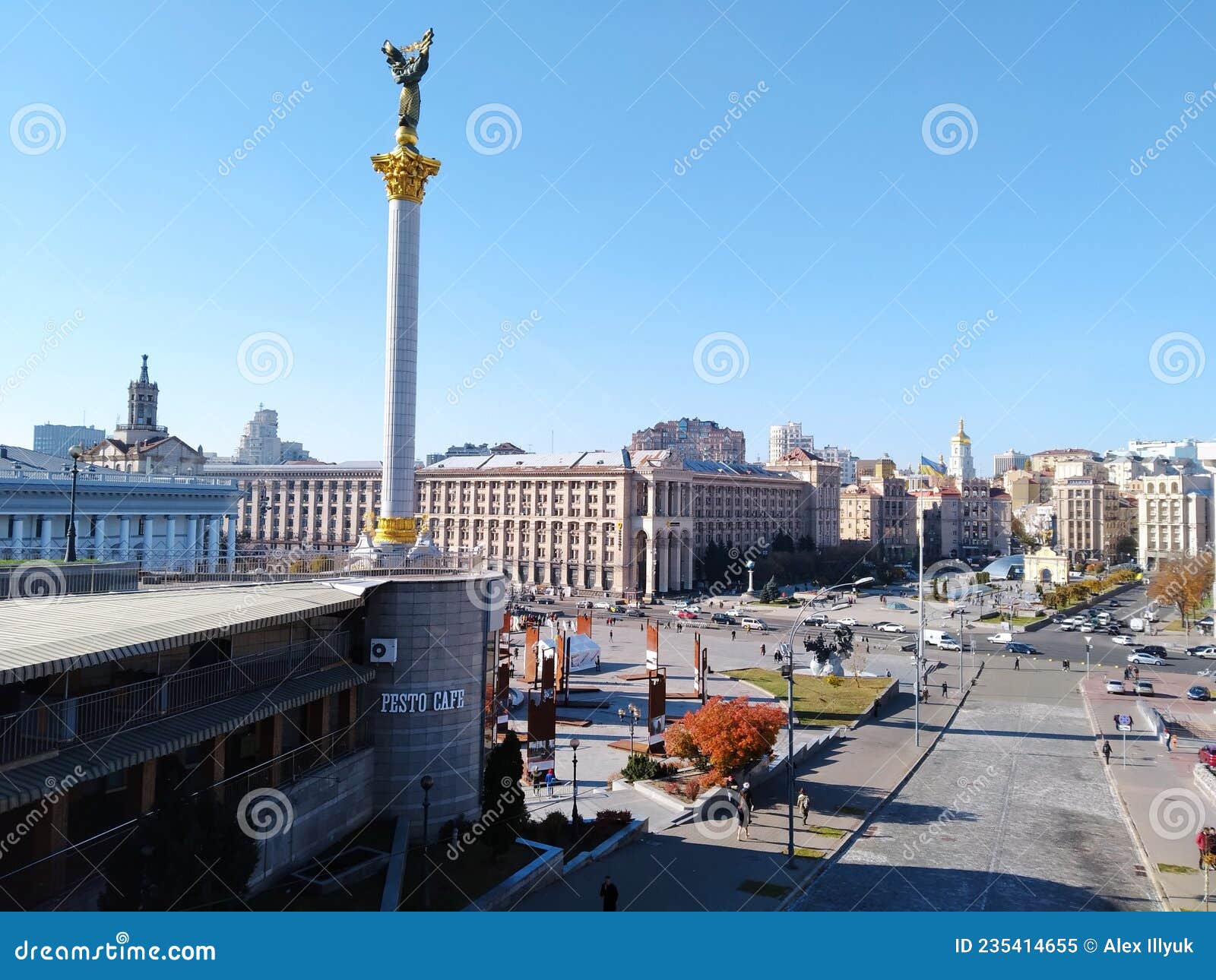 The Center of Kiev Khreshchatyk Large Area Editorial Image - Image of ...