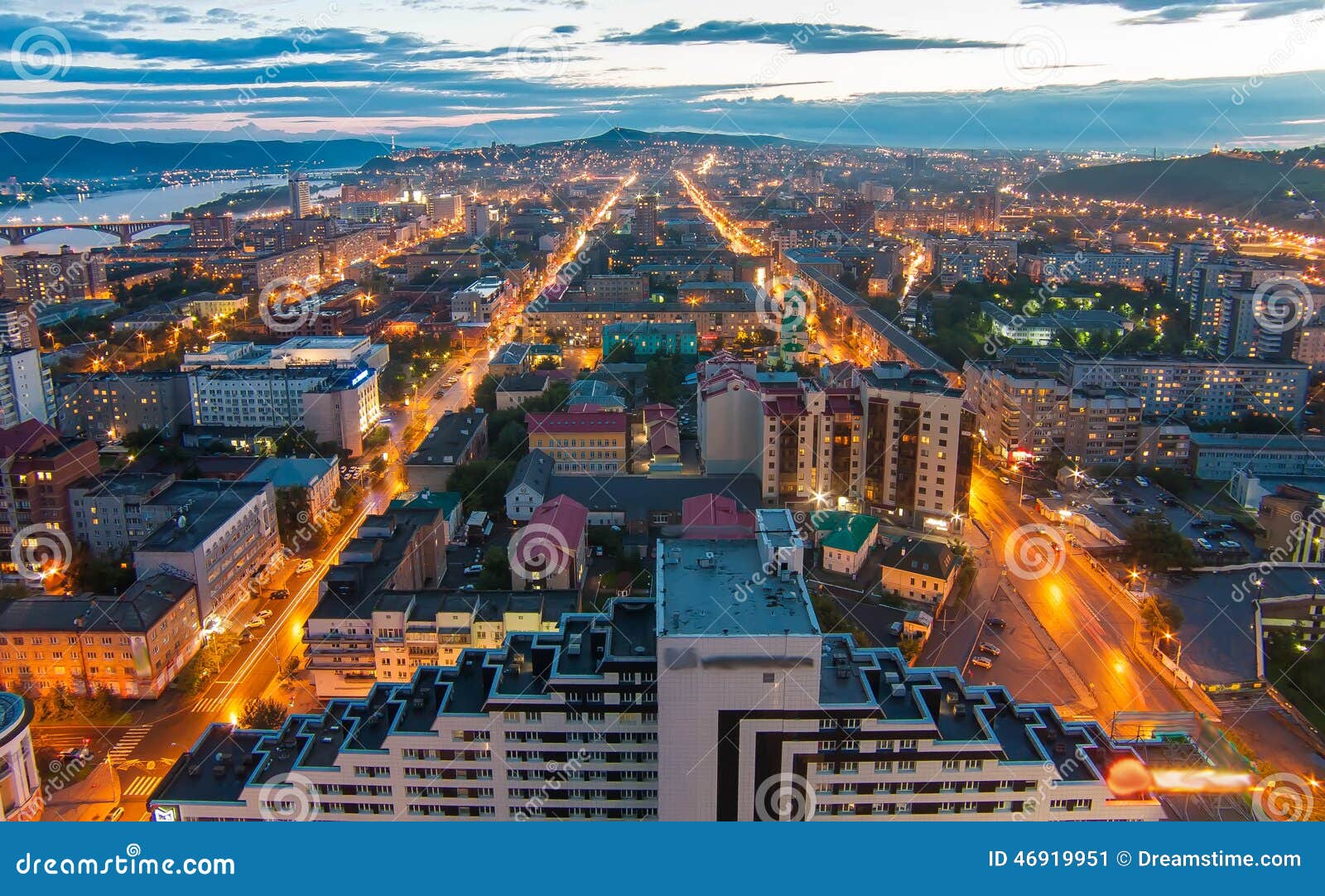 Center of Krasnoyarsk stock image. Image of view, russia - 46919951
