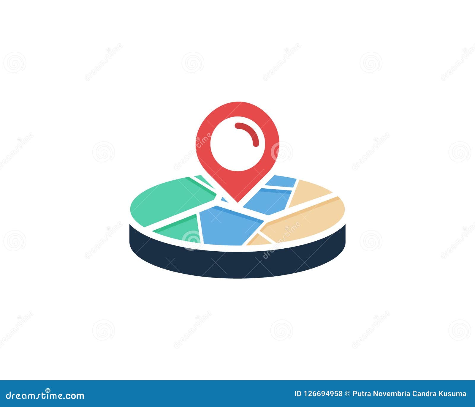 Center Map Logo Icon Design Stock Vector - Illustration of arrow, globe ...