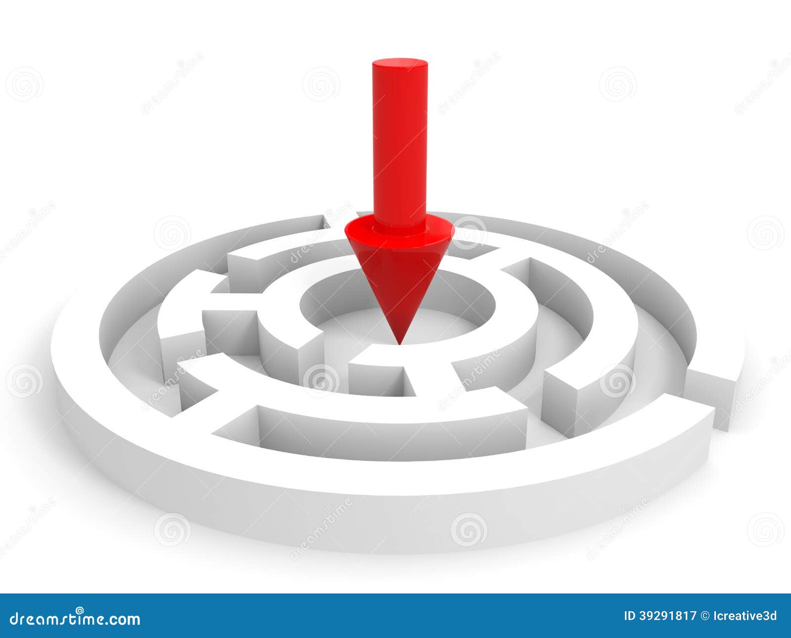 Center of maze. stock illustration. Illustration of labyrinth - 39291817