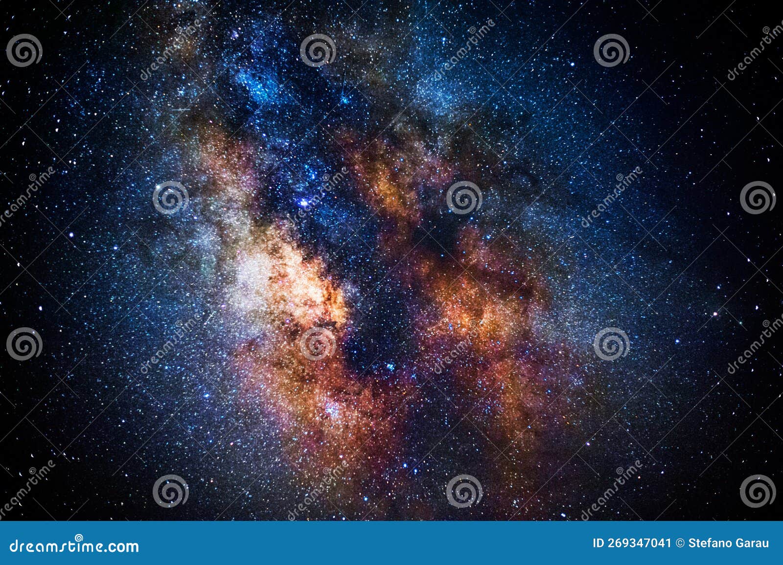 The Center of the Milky Way Galaxy. Stock Image - Image of nebulae ...