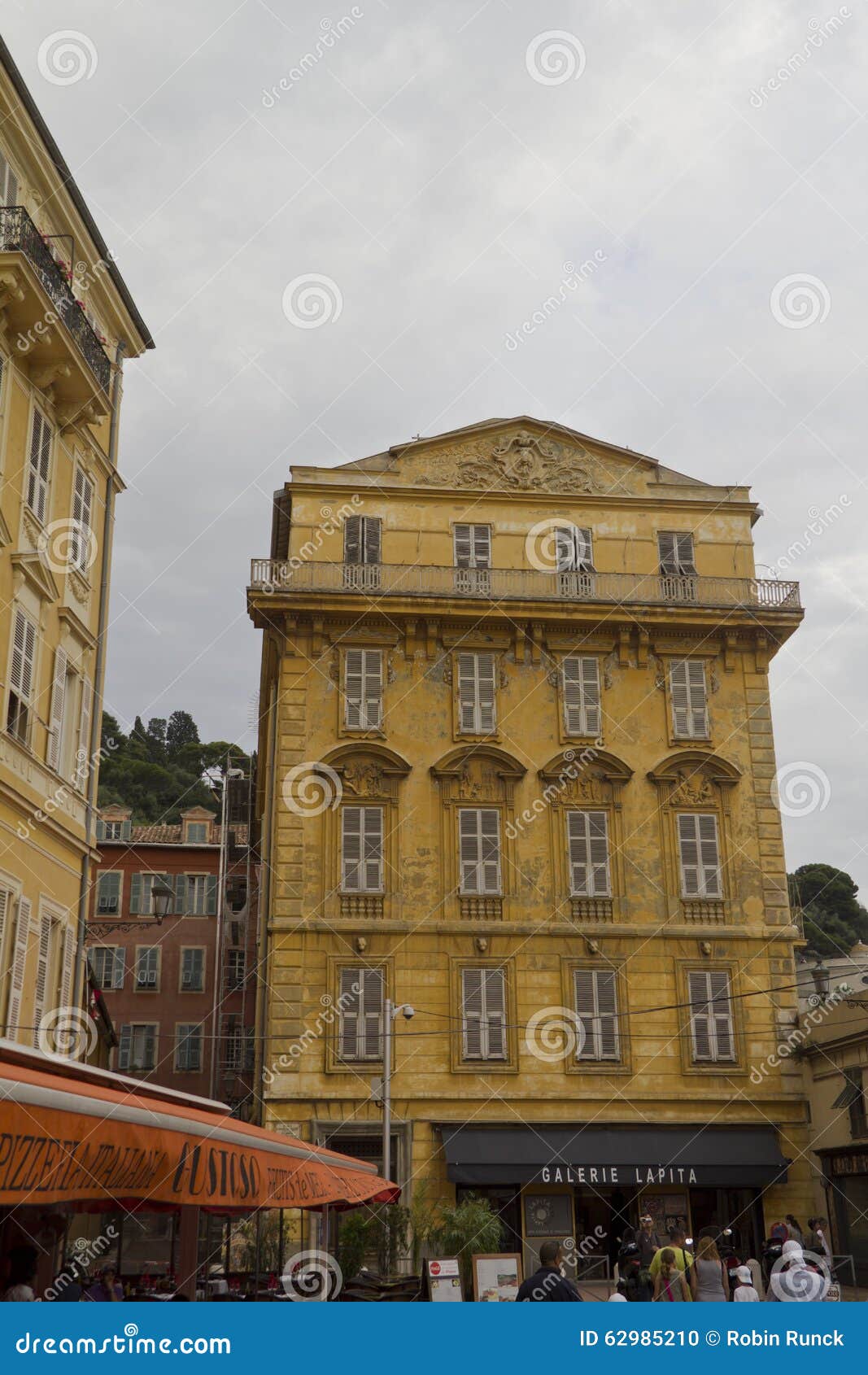 In the Center of Nice, France Stock Photo - Image of landmark, facade ...