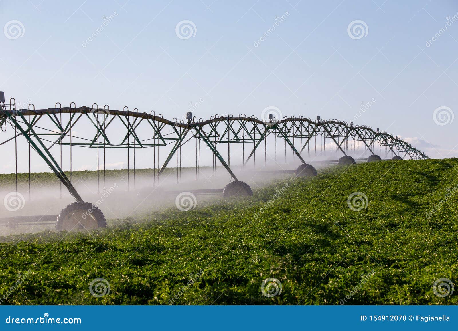 Center Pivot Crop Irrigation System for Farm Management Stock Photo ...