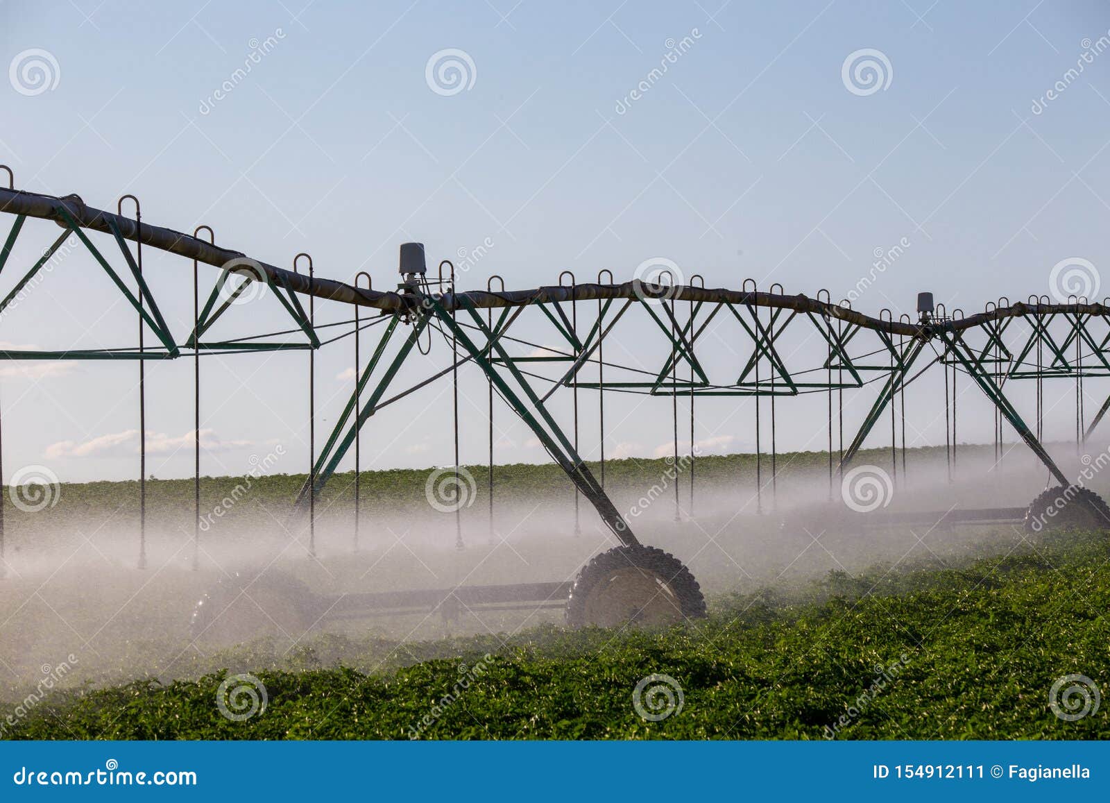 Center Pivot Crop Irrigation System for Farm Management Stock Image ...