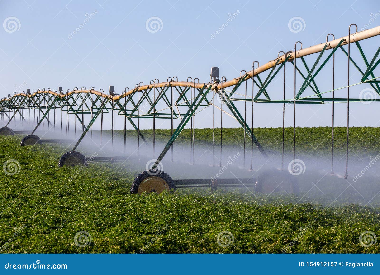 Center Pivot Crop Irrigation System For Farm Management Royalty-Free ...