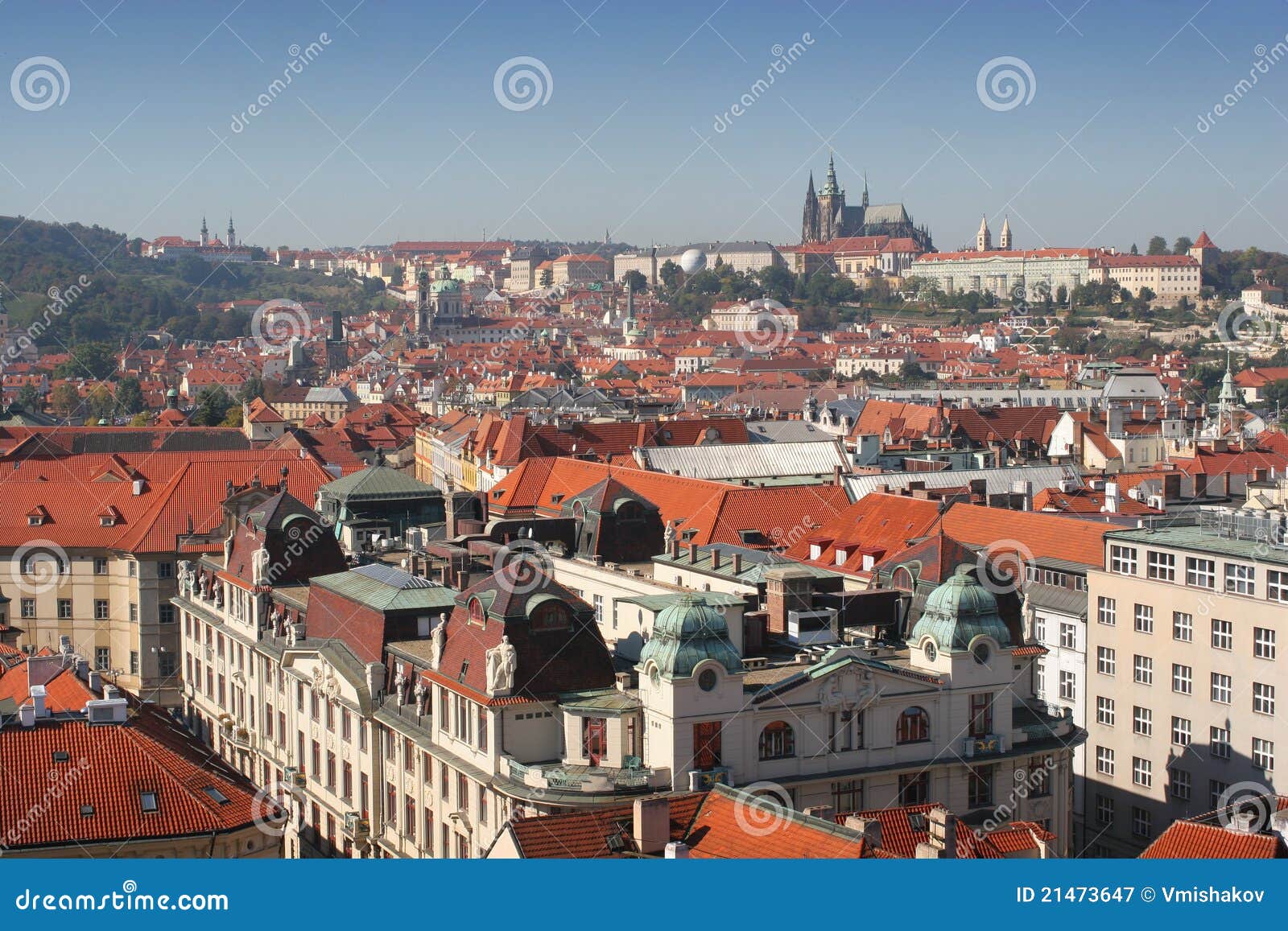 Center of Prague stock image. Image of czech, roof, praha - 21473647