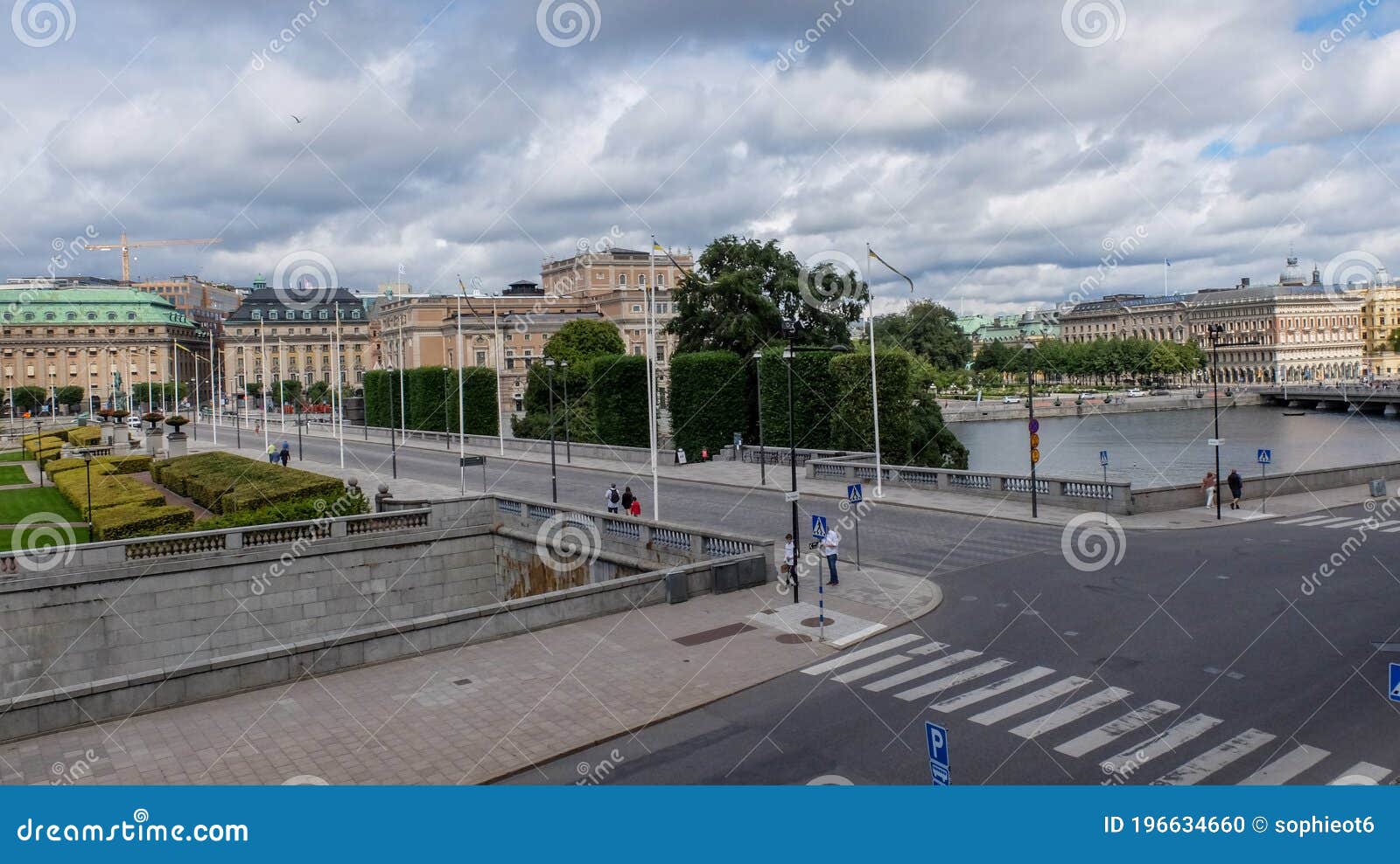 Center of Stockholm with Its Roads. Editorial Image - Image of scenic ...