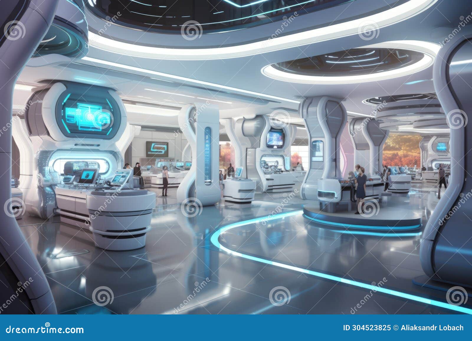 The Center for Technological Innovation of the Future. Illustration ...