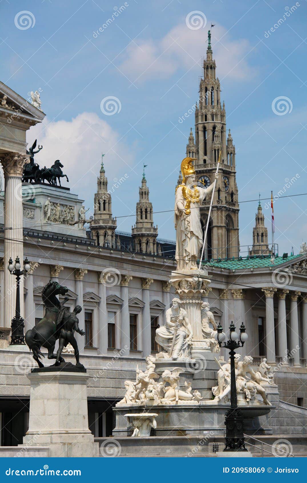 Center of Vienna stock image. Image of parliament, city - 20958069