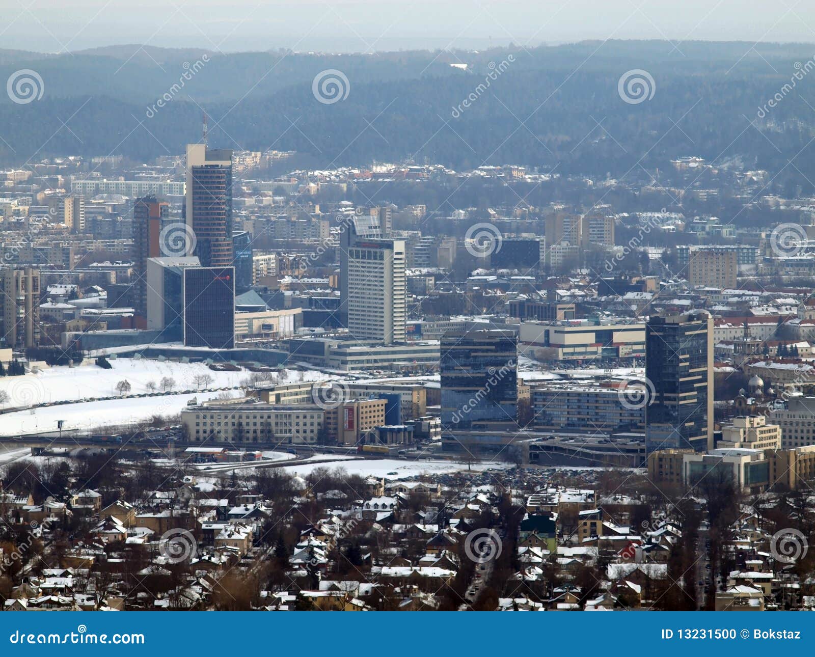 Center of Vilnius city stock photo. Image of outdoors - 13231500