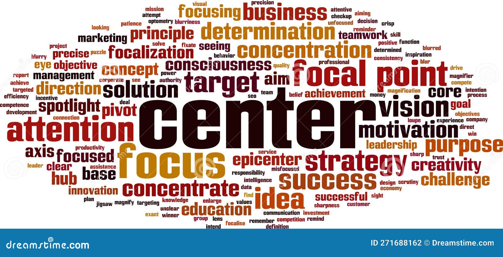 Center word cloud stock vector. Illustration of company - 271688162