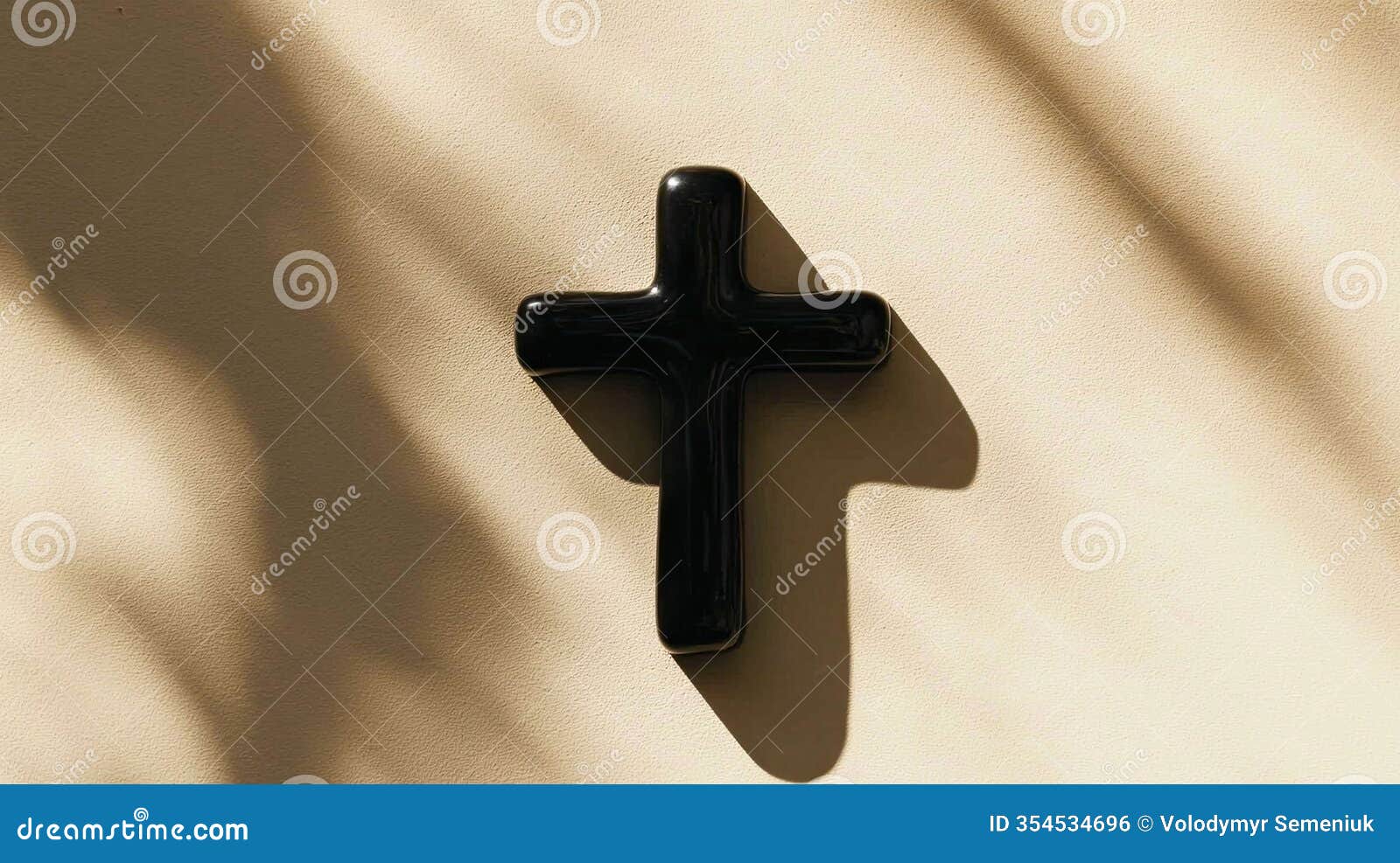 Centered Cross Silhouette Creating a Striking Contrast Against a Soft ...