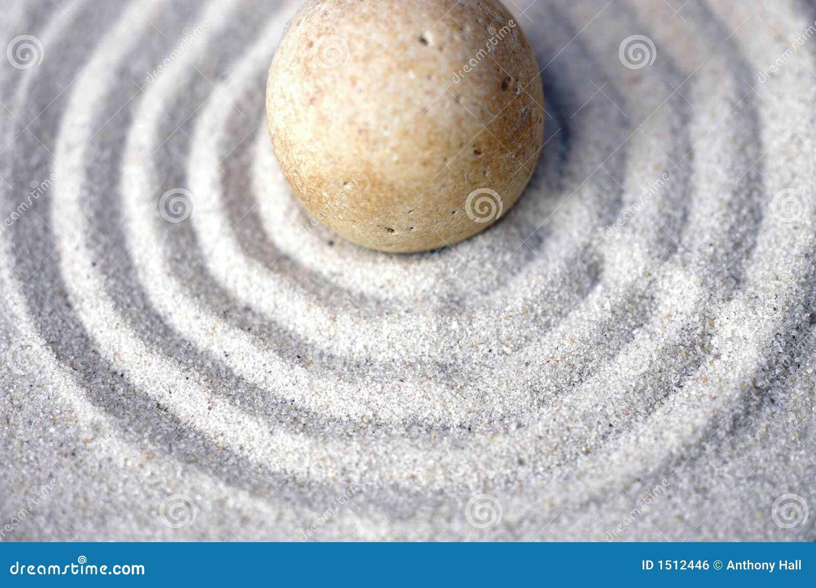 Centered zen pebble stock photo. Image of sand, sandbox - 1512446