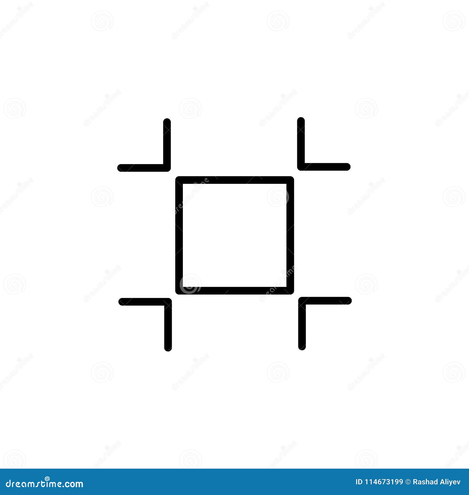 Centering Sign Icon. Element of Minimalistic Icons for Mobile Concept ...