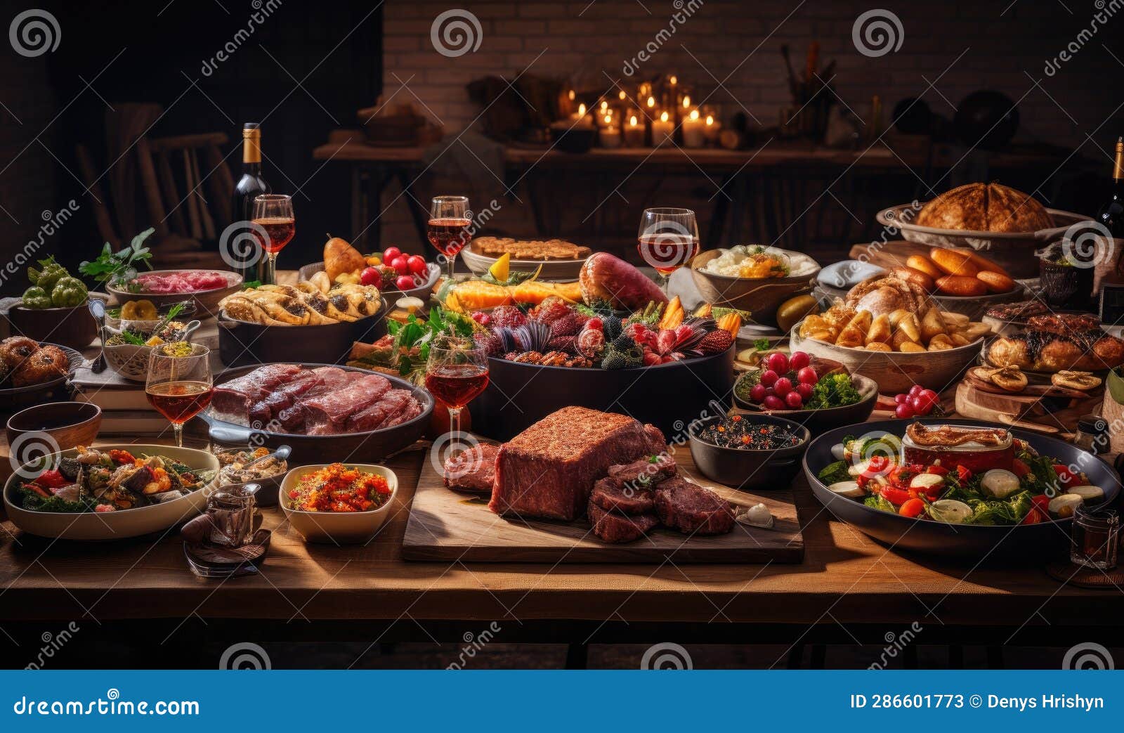 The Centerpiece of the Feast Table Was a Succulent Roasted Turkey ...