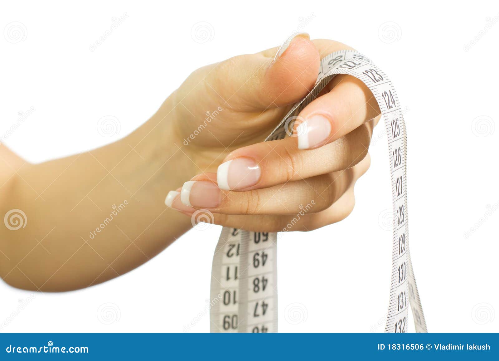 Centimeter in a Female Hand Stock Photo - Image of woman, person: 18316506