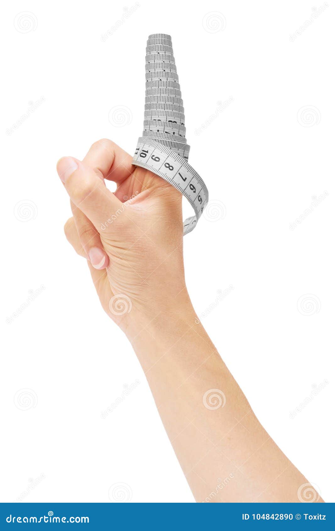 Centimeter in Hand Isolated on White Background Stock Photo - Image of ...