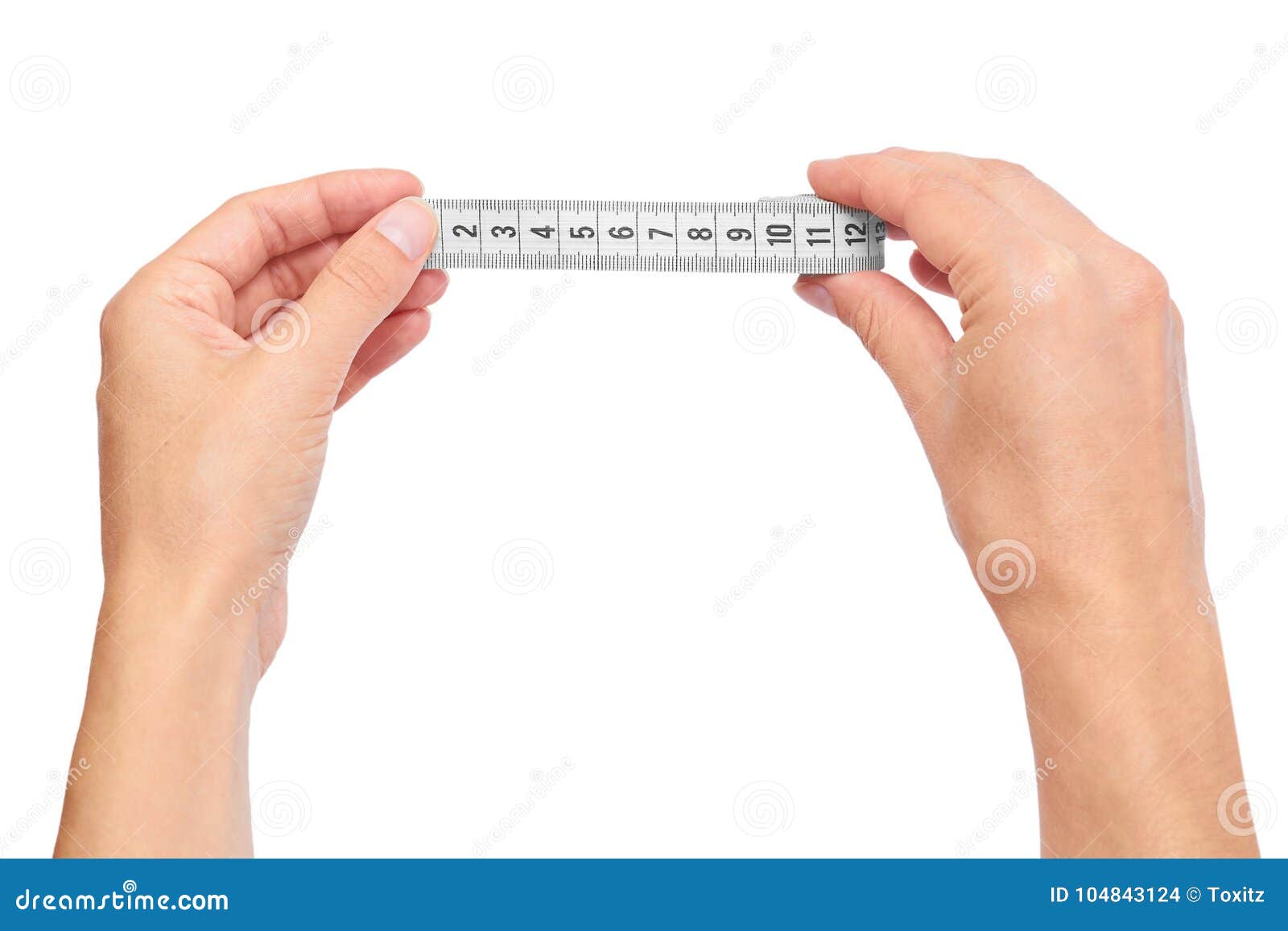Centimeter in Hand Isolated on White Background Stock Photo - Image of ...