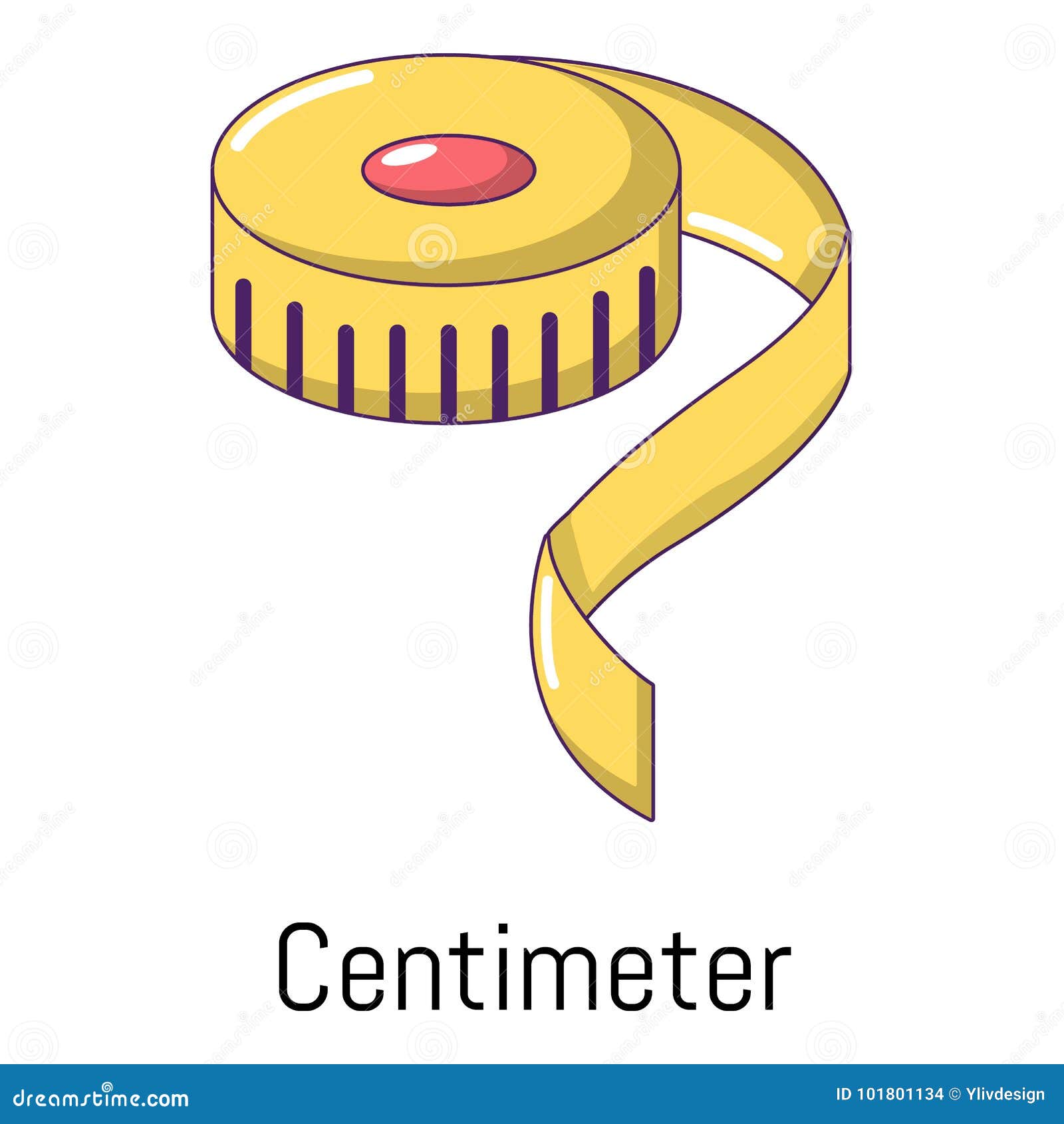 Centimeter Icon, Cartoon Style Stock Vector - Illustration of length ...