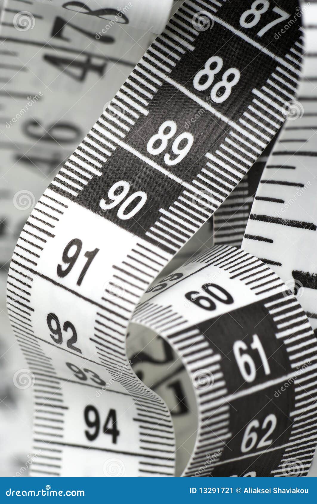 Centimeter with Numbers 90 and 60 Stock Image - Image of white, tailor ...