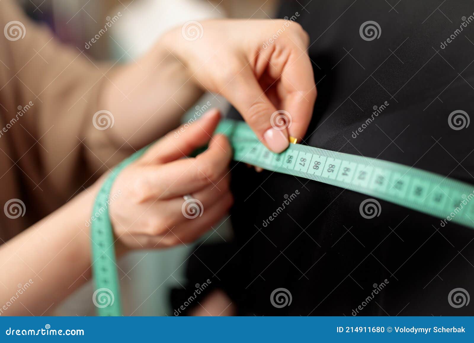 A Centimeter is a Tailor`s Tool for Measuring when Sewing. a Centimeter ...