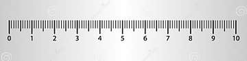 10 Centimeters Ruler Measurement Tool with Numbers Scale. Vector Cm ...