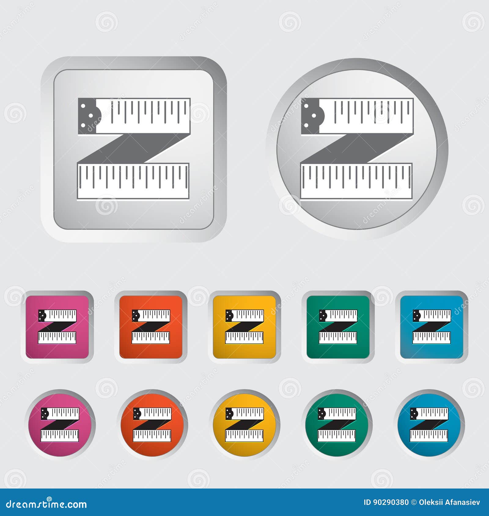 Centimetr icon. stock vector. Illustration of remote - 90290380