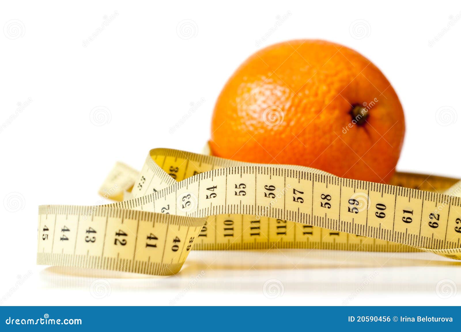 Centimetric Tape and Orange Stock Photo - Image of tape, reflection ...