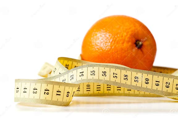 Centimetric Tape and Orange Stock Photo - Image of tape, reflection ...