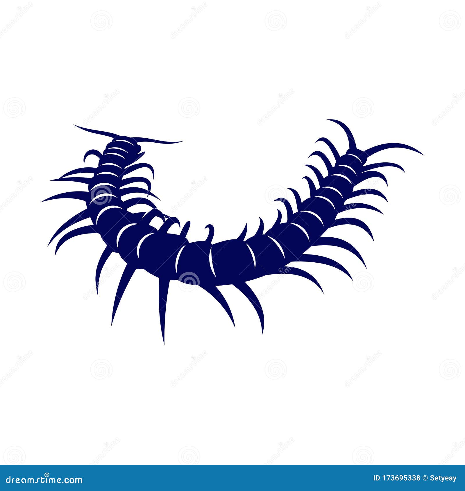 Centipede Logo Vector Design Template, Silhouette Centipede Logo Animal ...