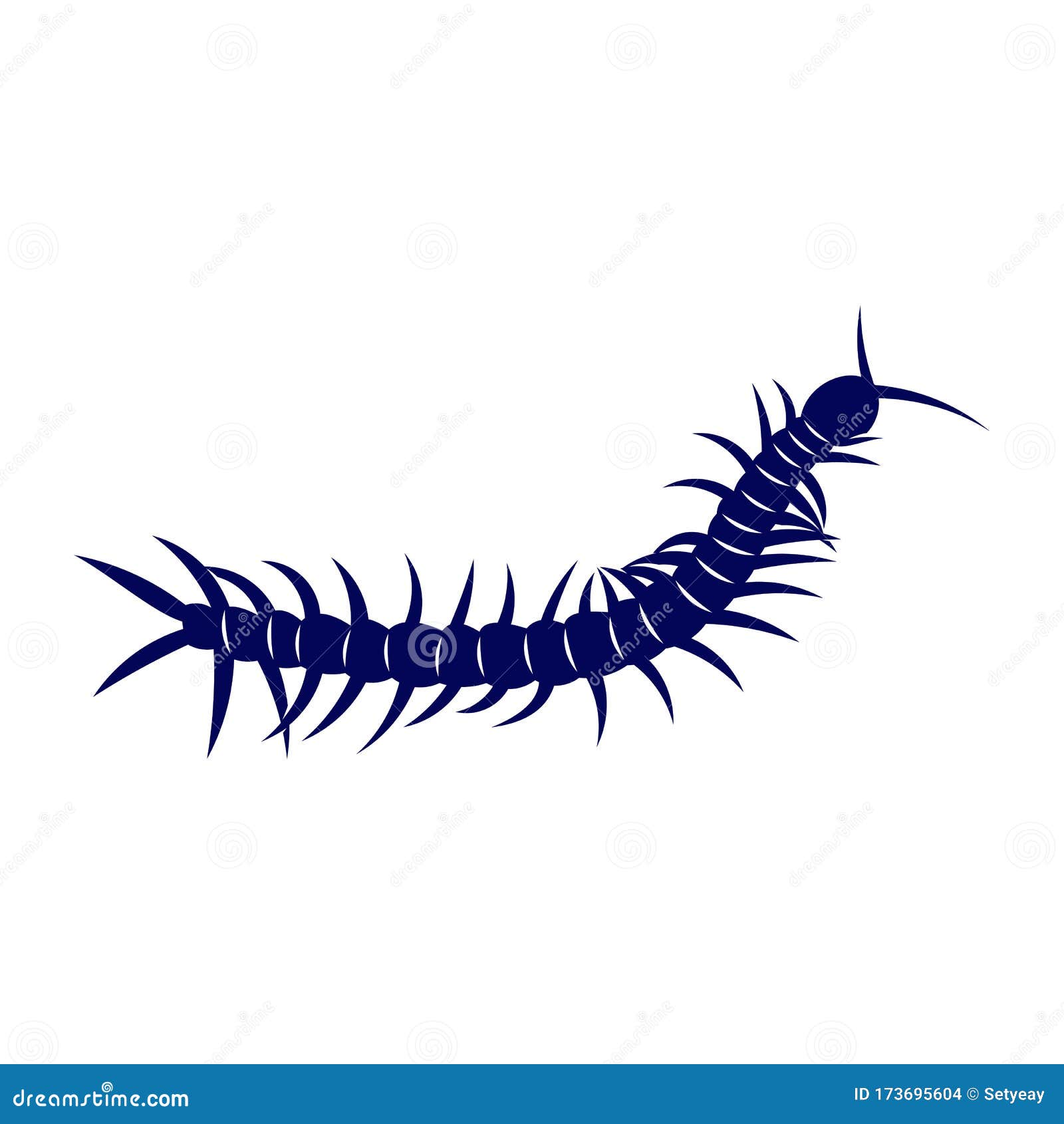 Centipede Logo Vector Design Template, Silhouette Centipede Logo Animal ...