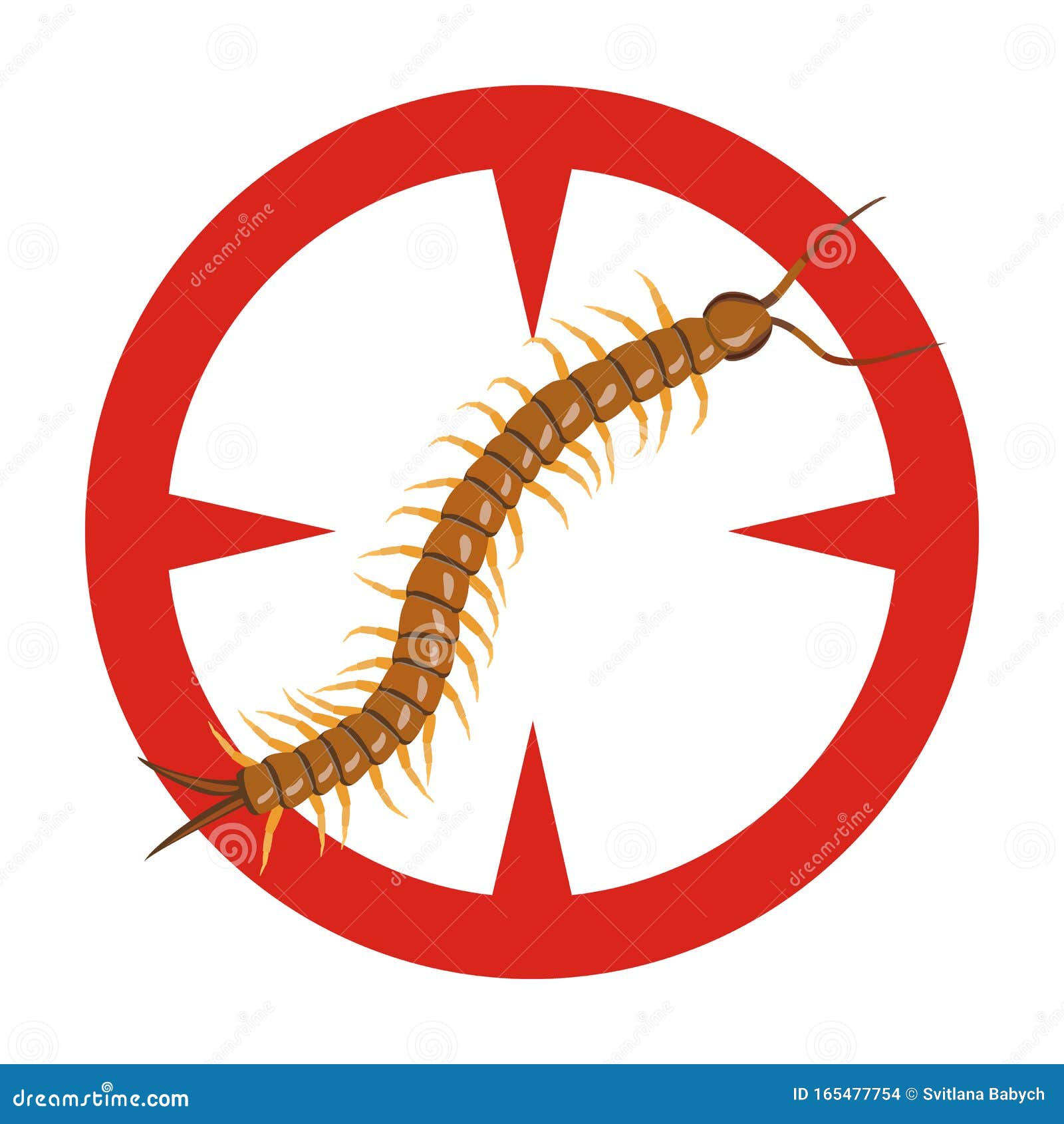 Centipede Vector Icon.Cartoon Vector Icon Isolated on White Background ...