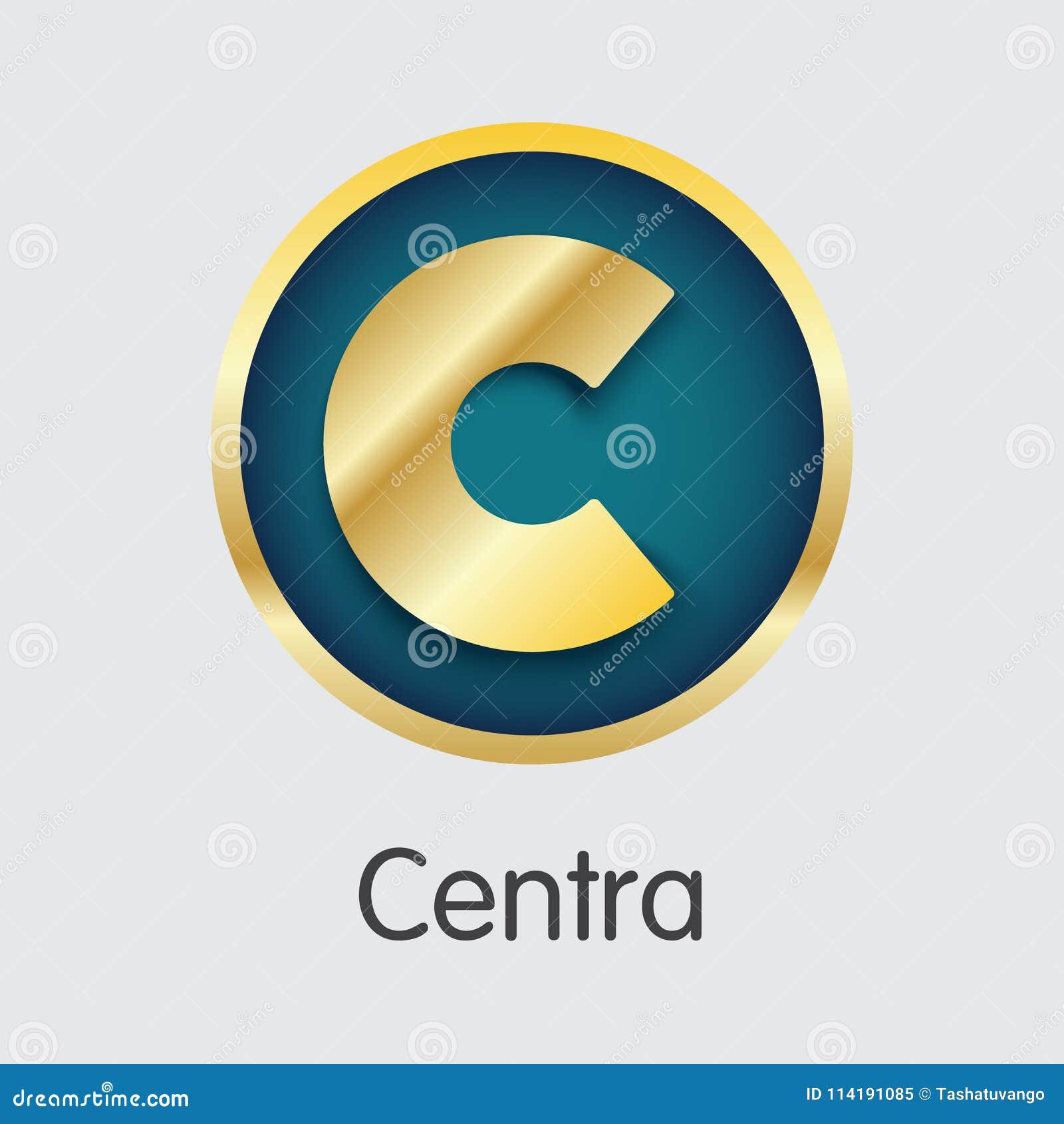 Centra Digital Currency. Vector CTR Icon. Stock Vector - Illustration ...