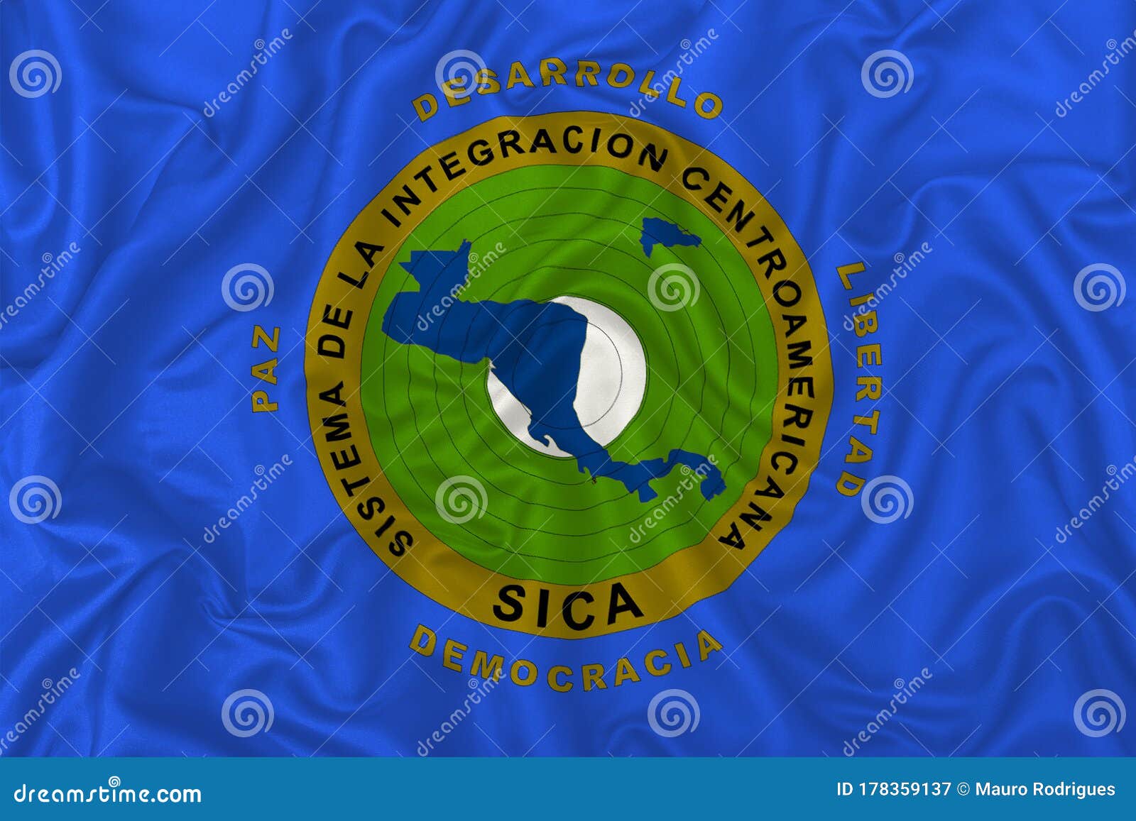 Central American Integration System Flag Stock Illustration ...