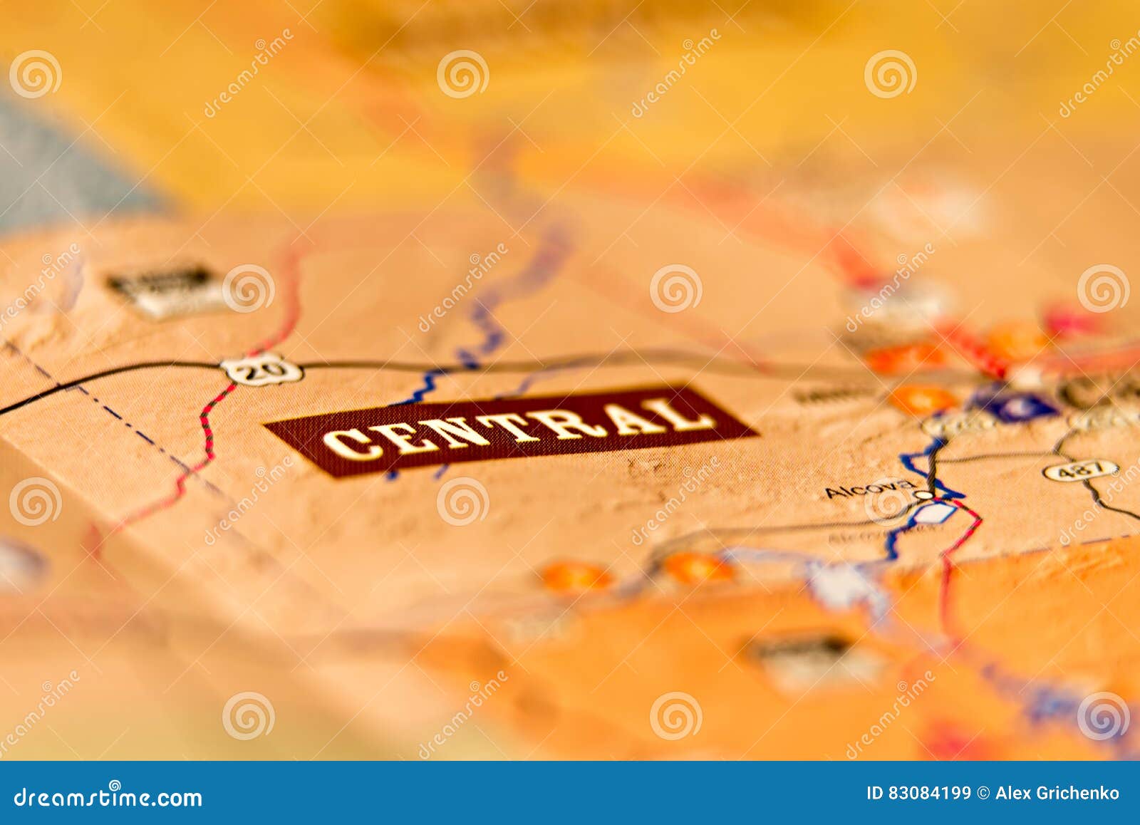 Central Area Map Words on Map Stock Image - Image of location, place ...