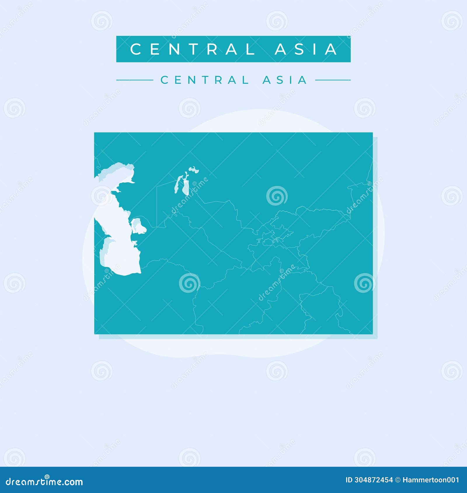 Vector Illustration Vector of Central Asia Map Asia Stock Vector ...