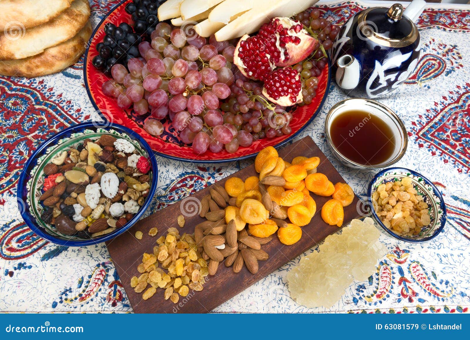 Central Asian Fruit and Sweets Stock Image - Image of melon, candy ...
