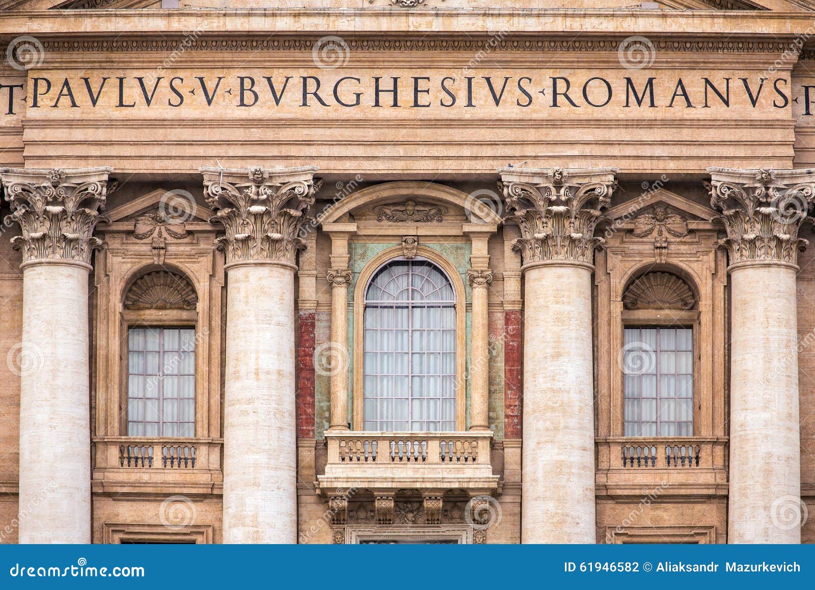 The Central Balcony of St. Peter S Basilica in Vatican Stock Photo ...