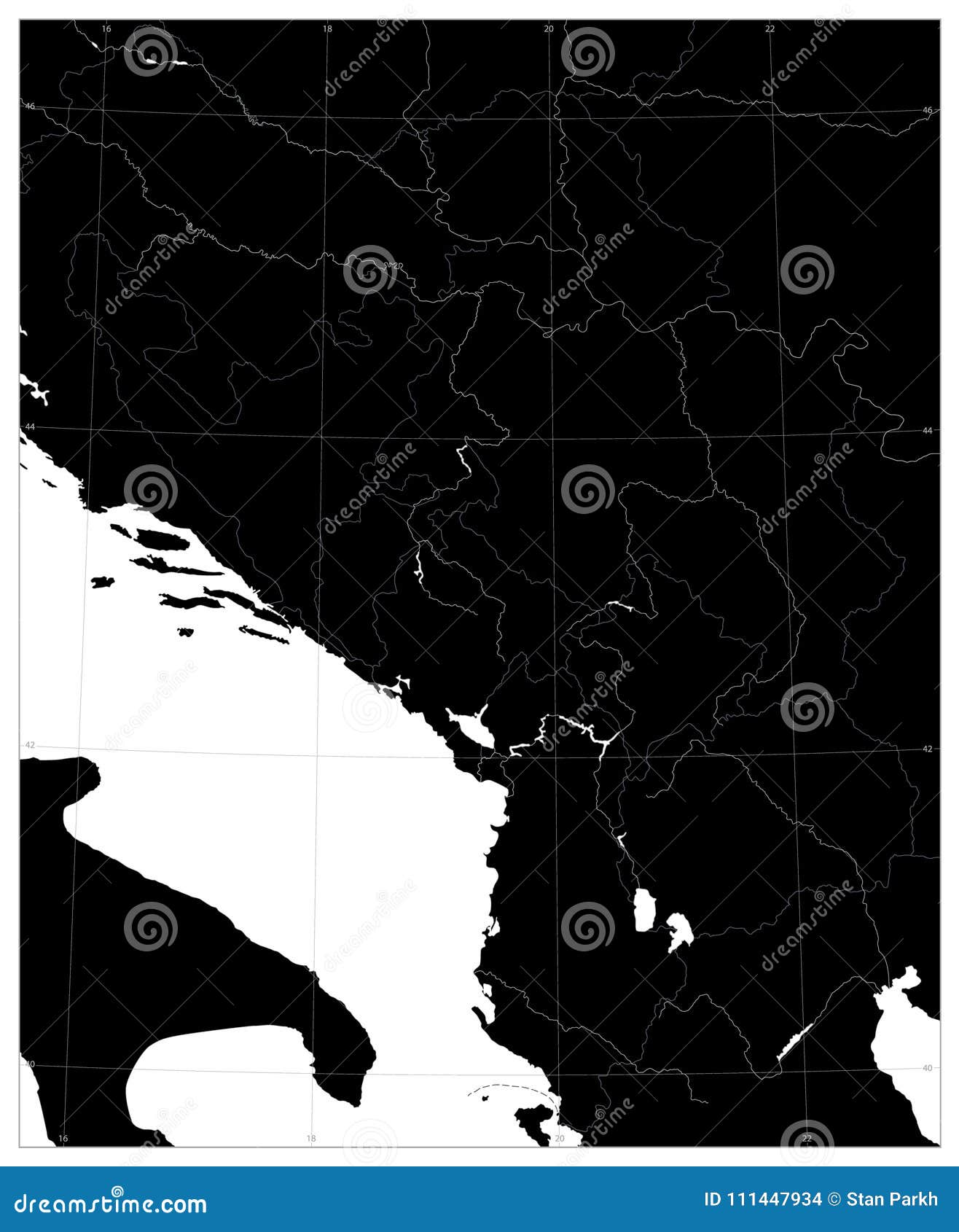 Central Balkan Map - Vector Illustration Royalty-Free Stock Photography ...