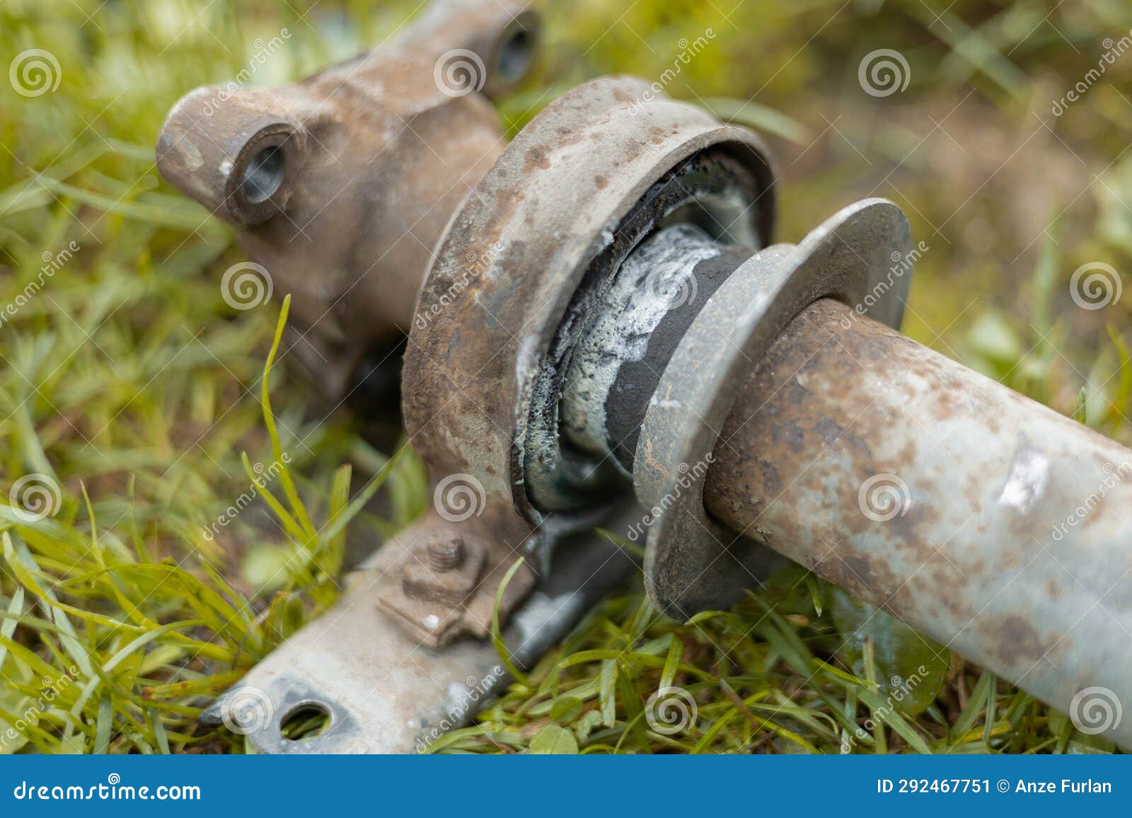 Central Bearing and Shell from a Propeller Shaft. Removed from a Car ...