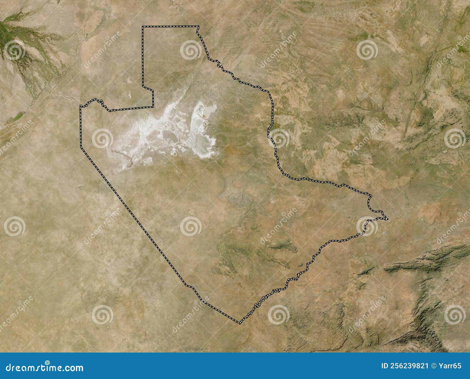 Central, Botswana. Low-res Satellite. No Legend Stock Illustration ...