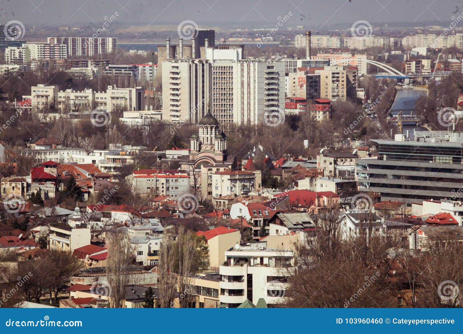 Bucharest panorama stock photo. Image of parcul, parliament - 103960460