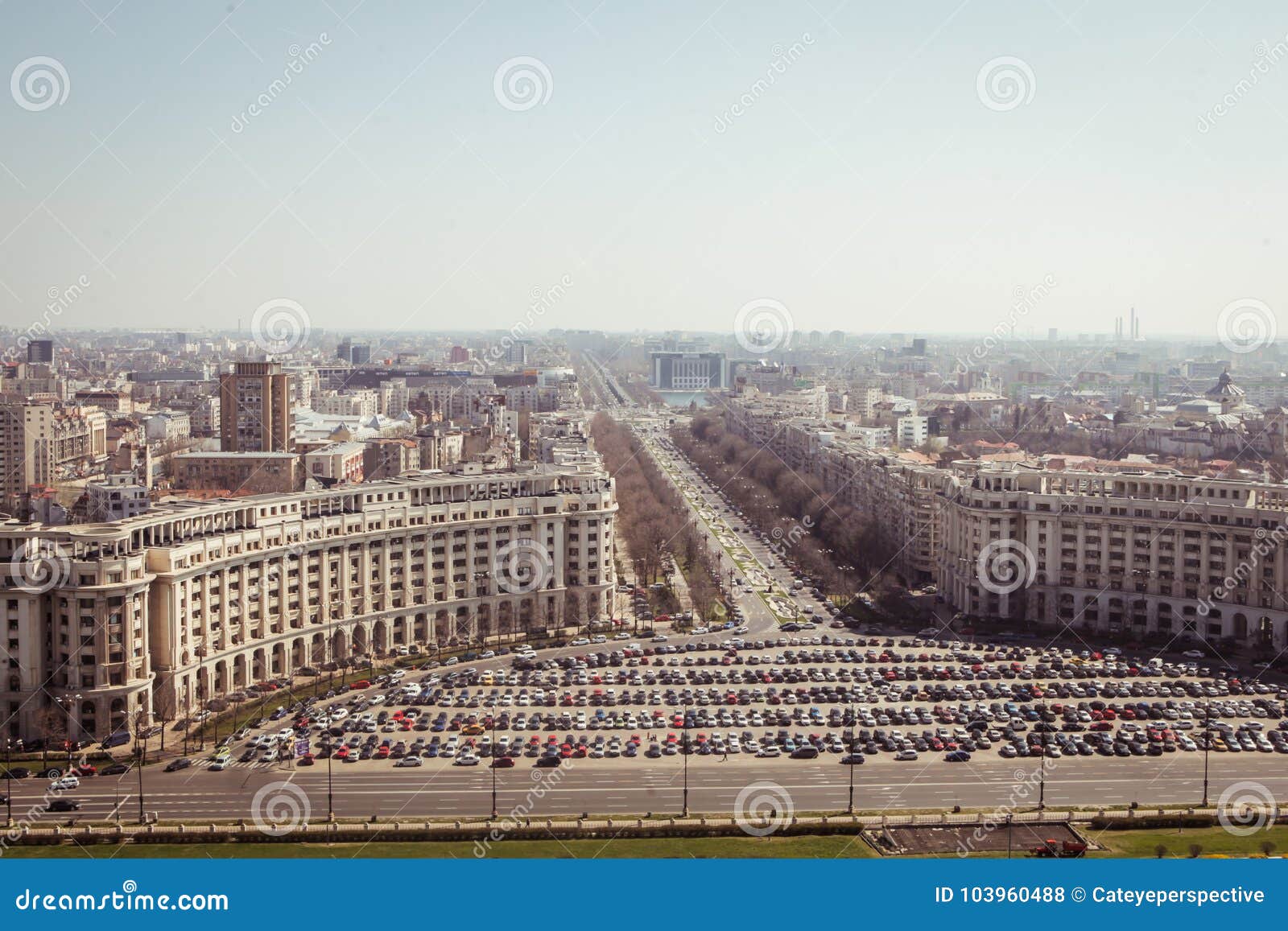 Bucharest panorama stock photo. Image of romania, night - 103960488