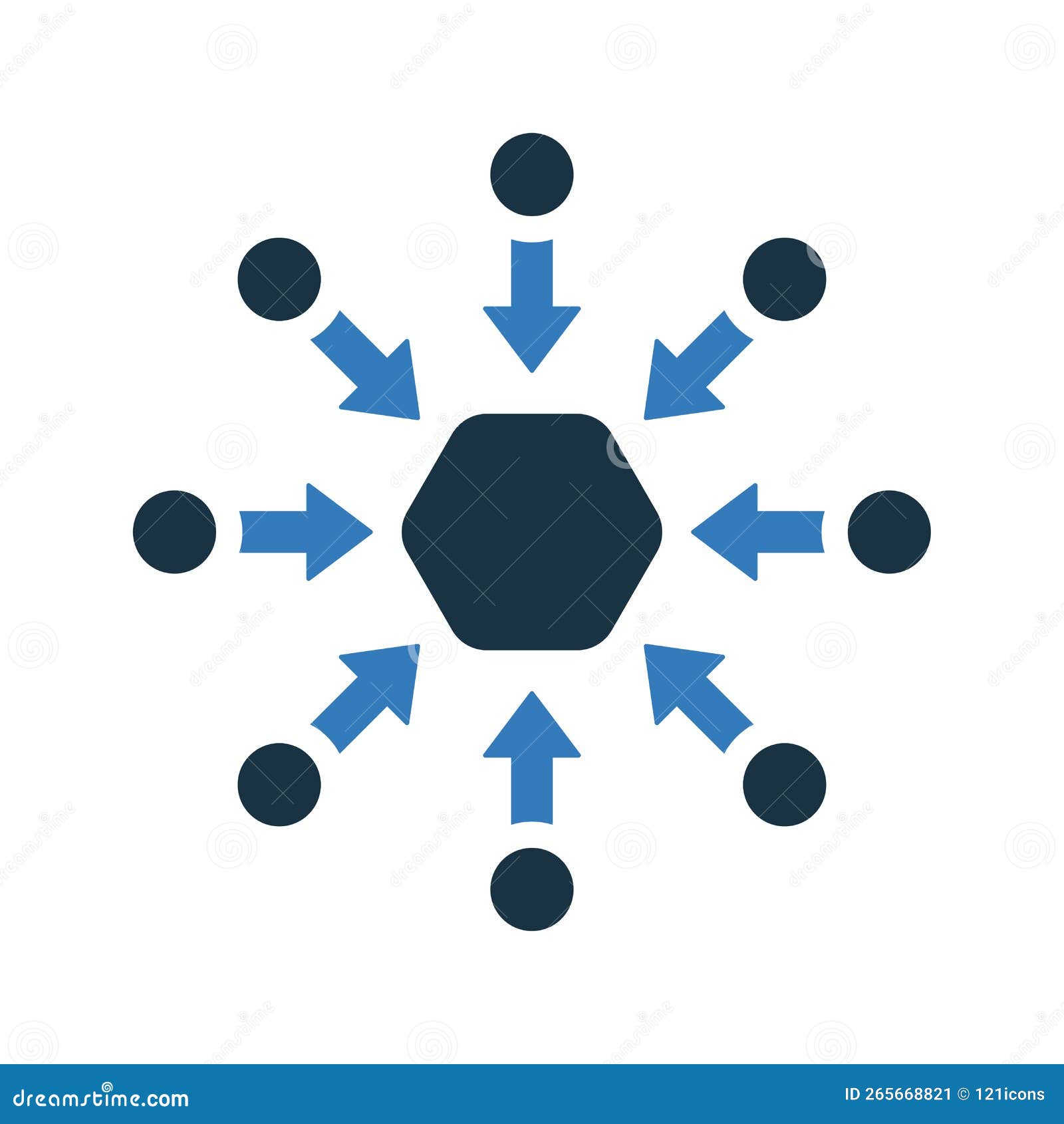 Central, Centrality, Connect Icon. Glyph Style Vector EPS Stock ...