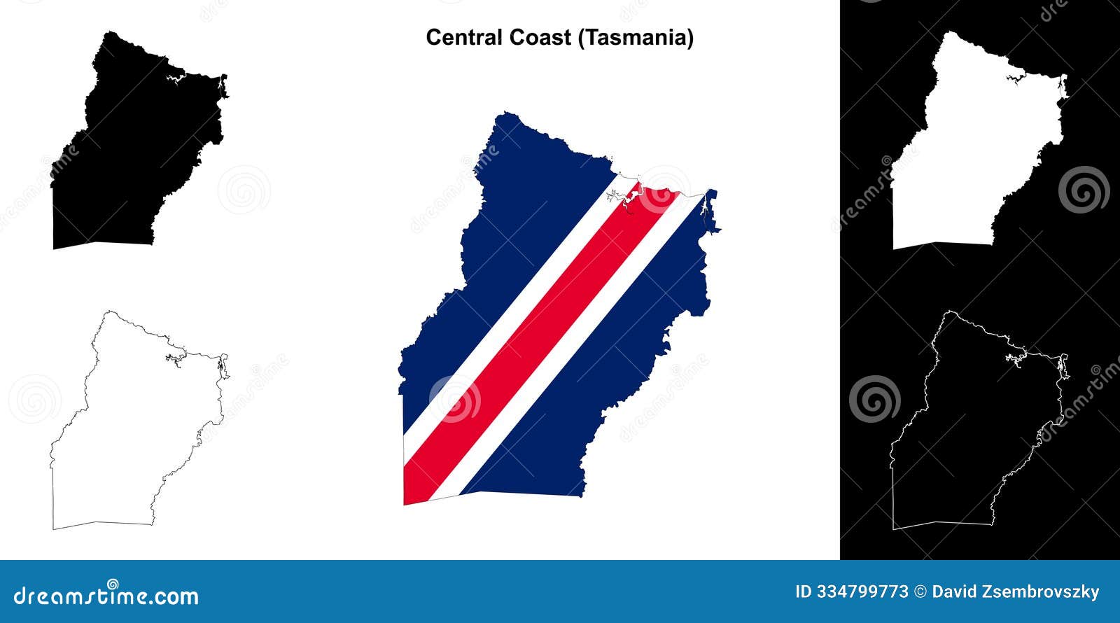 Central Coast outline map stock illustration. Illustration of county ...