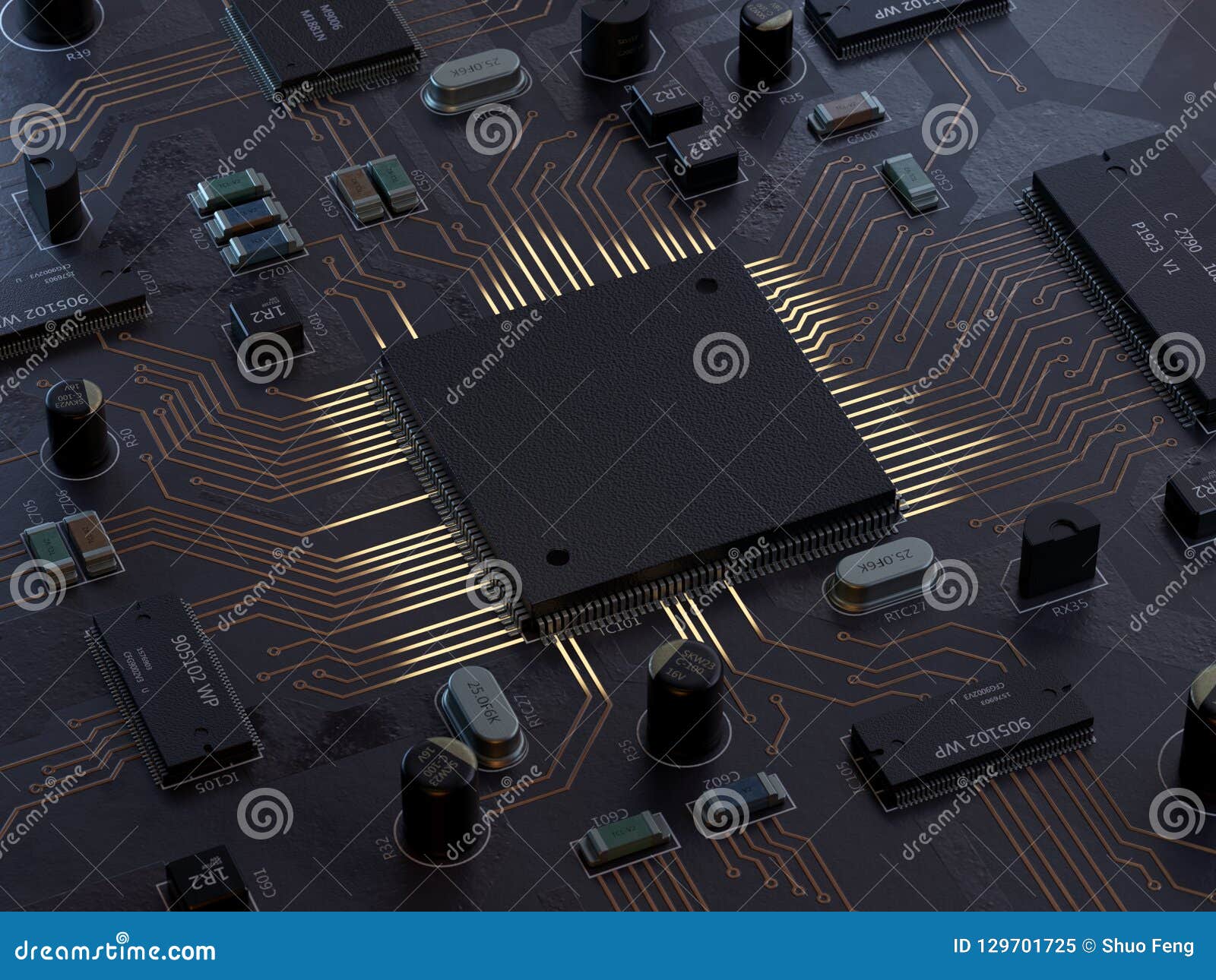 Central Computer Processors CPU Concept Stock Illustration ...
