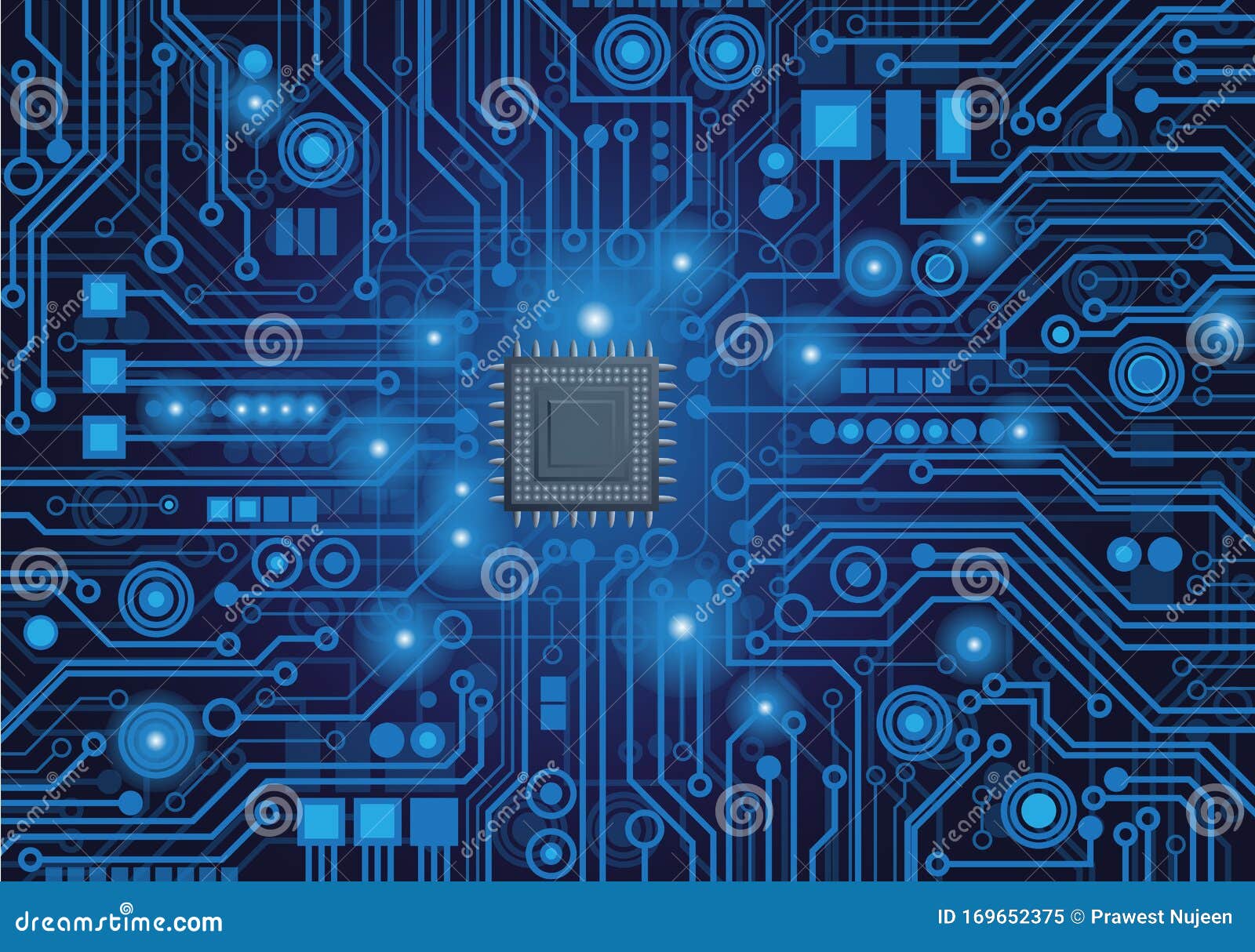 Central Computer Processors CPU Concept. Stock Vector - Illustration of ...