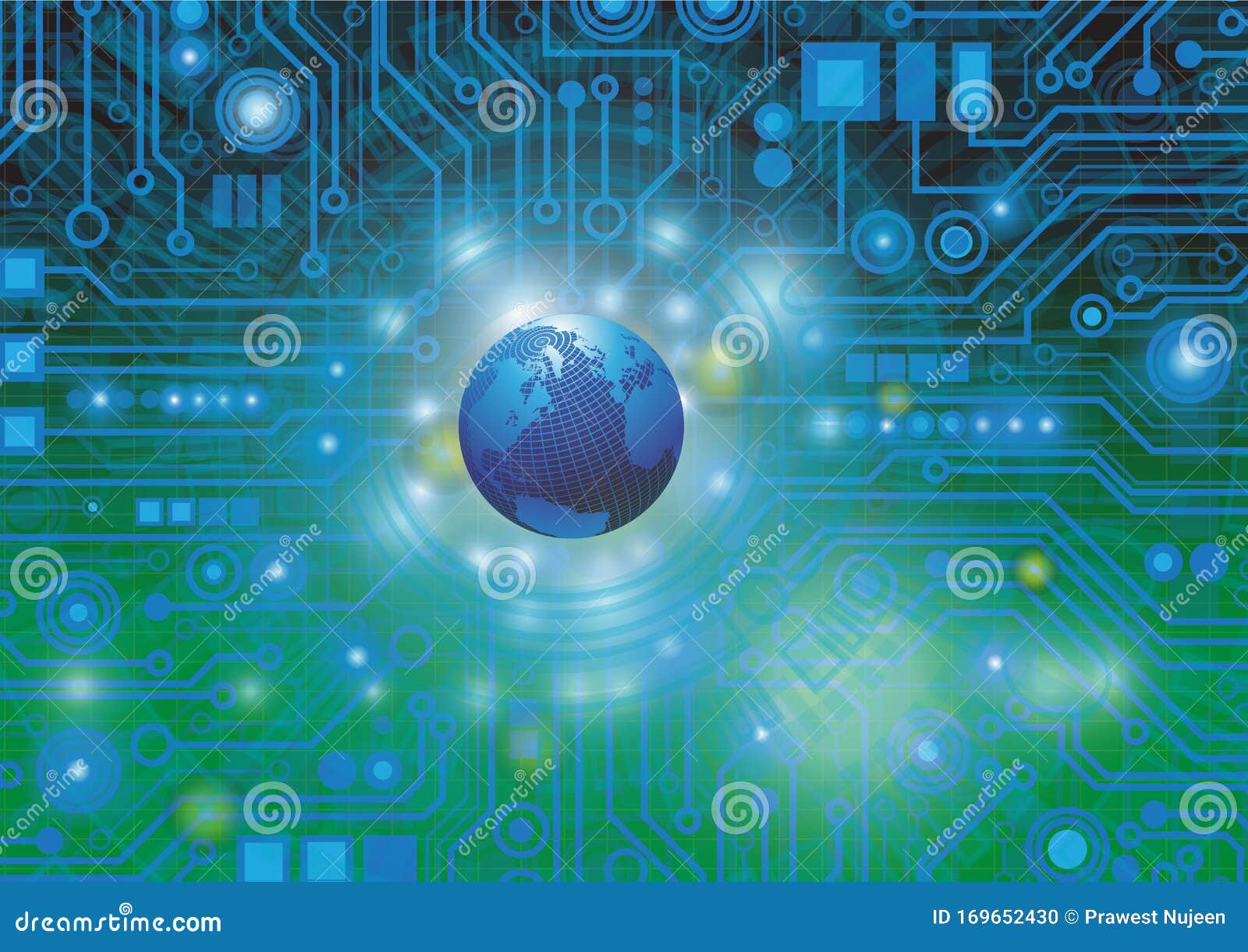 Central Computer Processors CPU Concept. Stock Vector - Illustration of ...