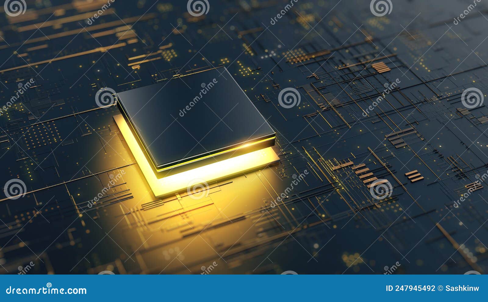 Central Computer Processors CPU And GPU Concept. Motherboard Digital ...