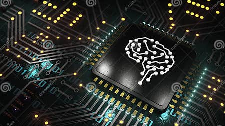 Artificial Intelligence, Central Computer Processors CPU Concept Stock ...